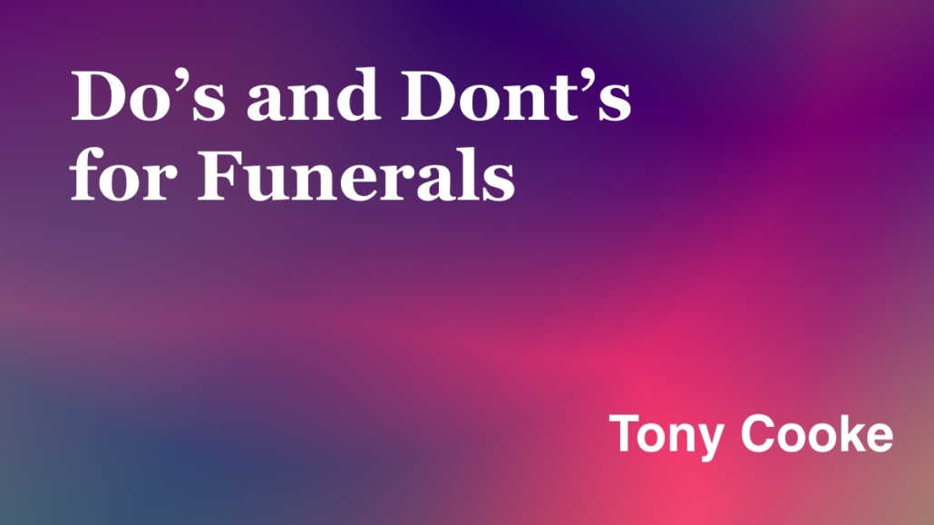 Funeral Resources | Tony Cooke Ministries